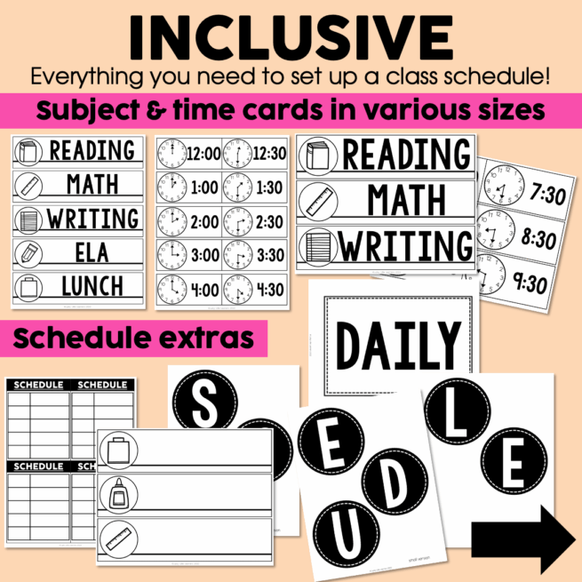 Classroom Daily Visual Schedule | Editable Schedule Cards | Daily ...