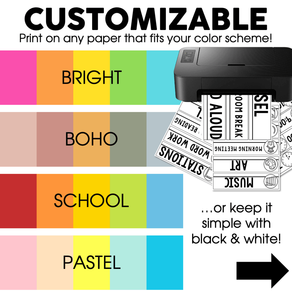 Classroom Daily Visual Schedule | Editable Schedule Cards | Daily ...