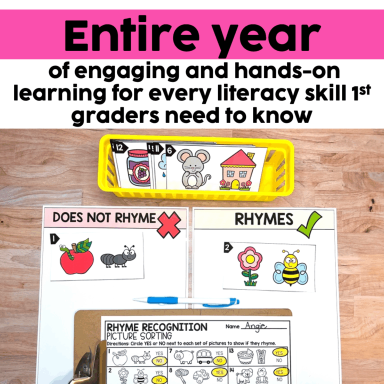 1st Grade Literacy Centers Bundle - Lucky Little Learners