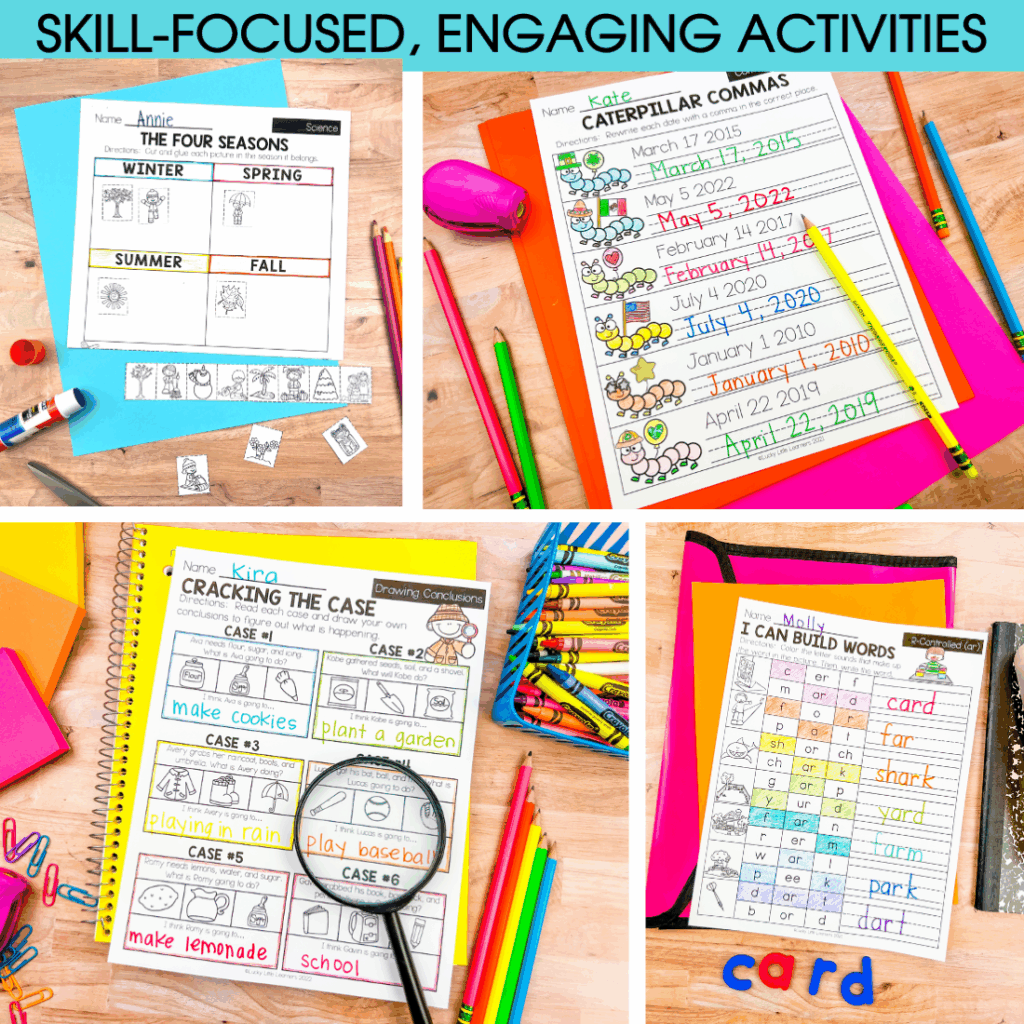 Early Finishers Packets Bundle - 1st Grade - Lucky Little Learners