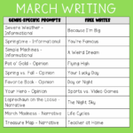 1st and 2nd Grade March Writing Prompts - Lucky Little Learners