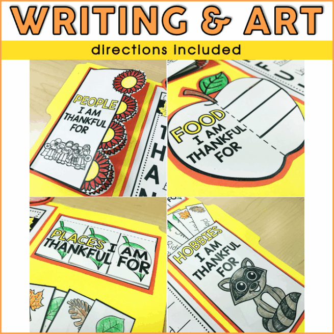 I Am Thankful For Lapbook | Thanksgiving Activities - Lucky Little Learners