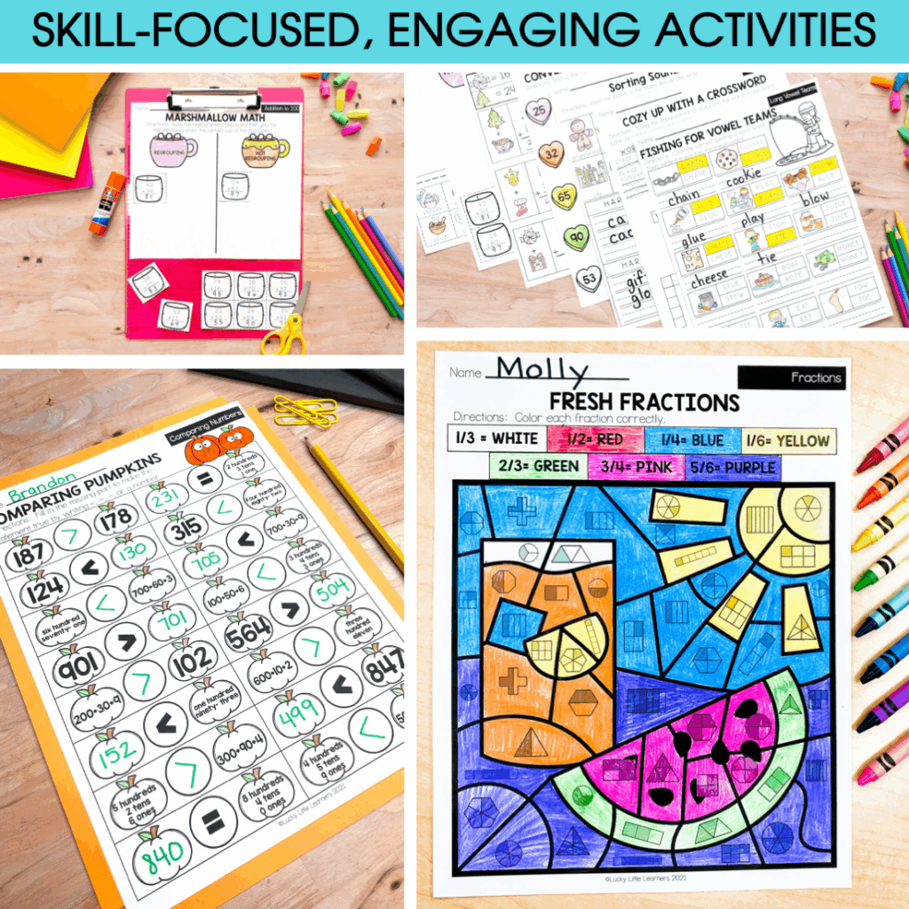 Early Finisher Packets 2nd Grade Bundle - Lucky Little Learners