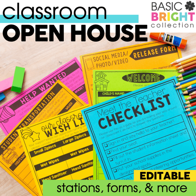 Classroom Open House Pack - Lucky Little Learners