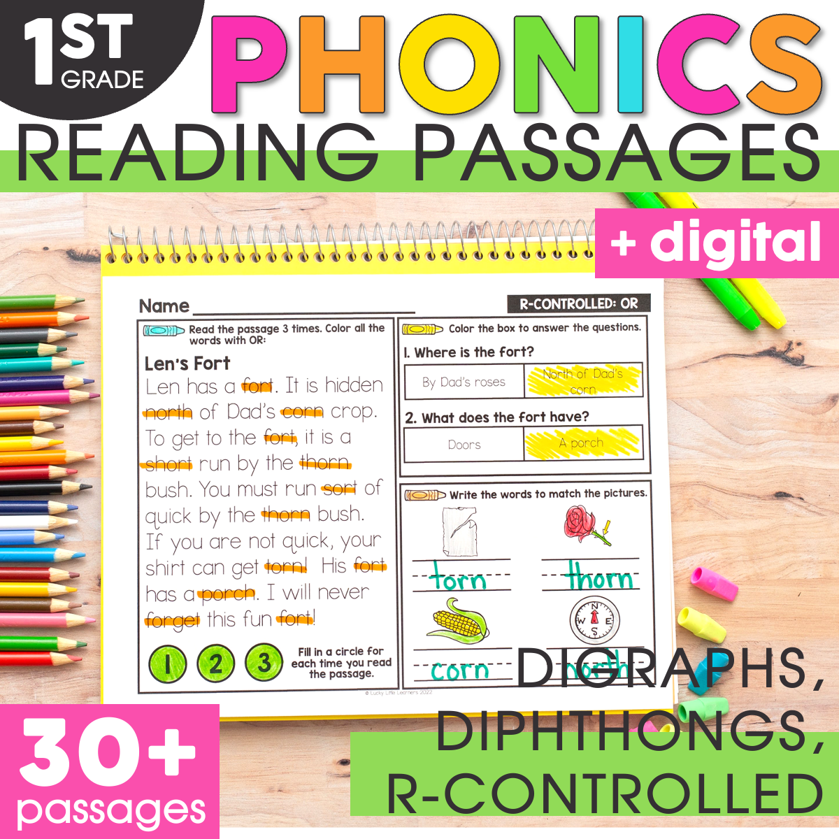 Digraphs, Diphthongs, Silent Letters, & R-Controlled Vowels Decodable ...