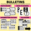 Back to School Bulletin Board with Math, Literacy, Affirmations, and ...