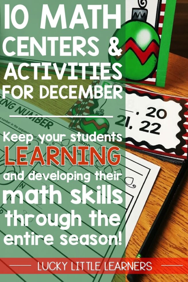 December Math Centers and Activities for 1st Grade - Lucky Little Learners