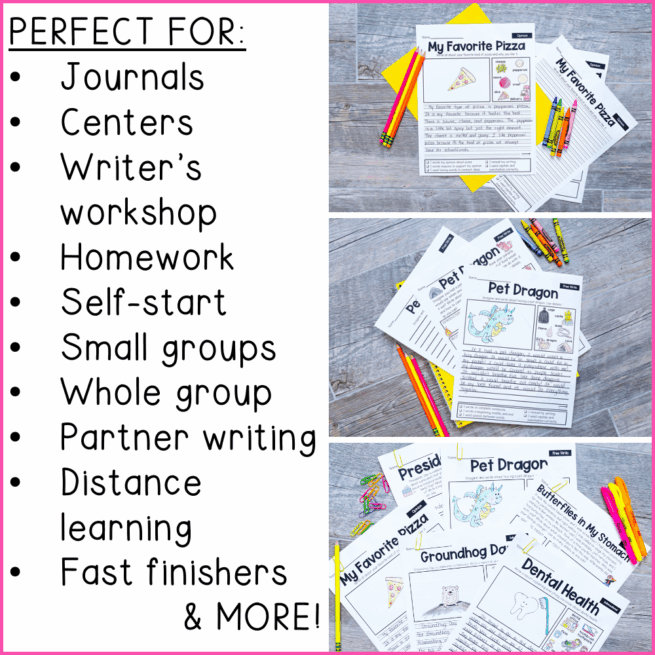 1st and 2nd Grade February Writing Prompts | Print and Digital - Lucky ...