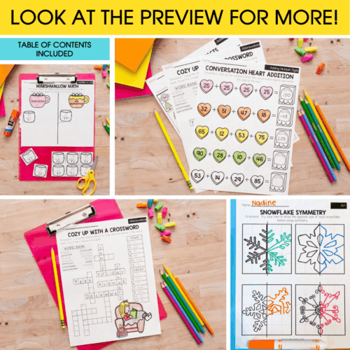 2nd Grade Winter Early Finishers Packet - Lucky Little Learners
