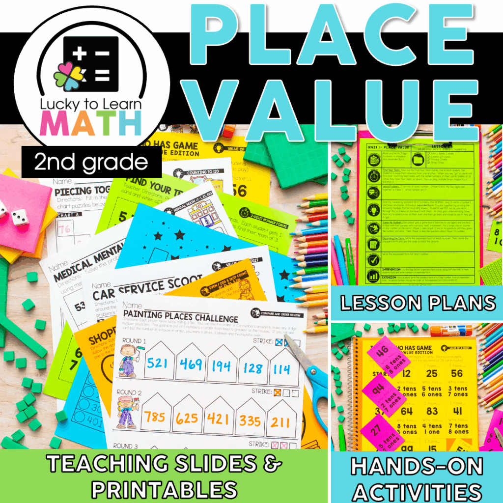Place Value to 1000 Math Unit - Lucky Little Learners