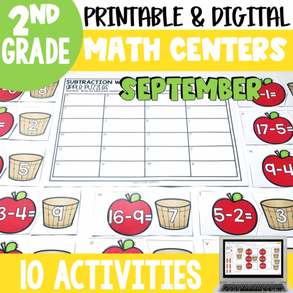 April Math Centers and Activities for 2nd Grade - Lucky Little Learners