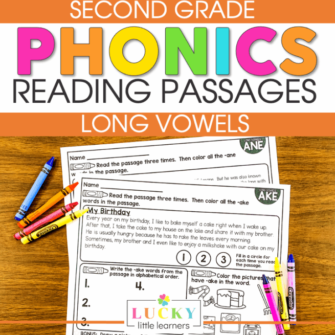 Long Vowels - 2nd Grade Decodable Reading Comprehension Passages ...