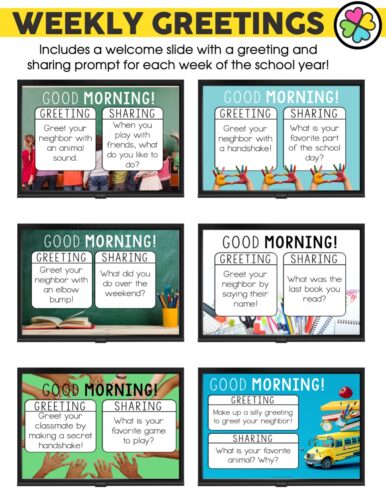 Morning Meeting Slides - Lucky Little Learners