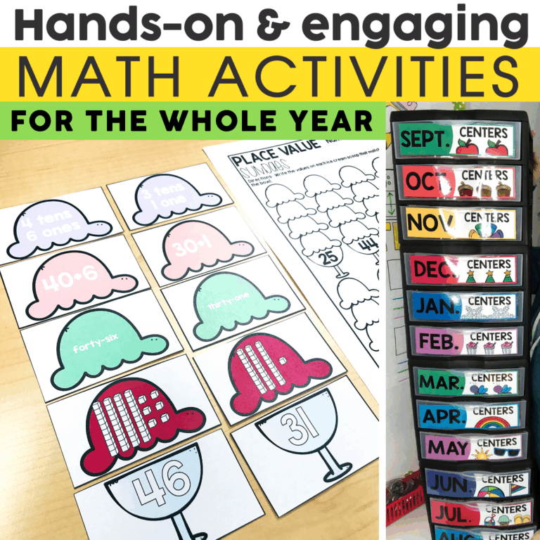 1st Grade Math Centers Bundle - Lucky Little Learners