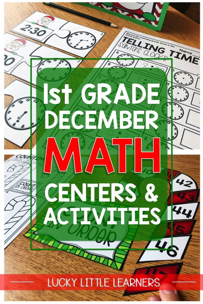 December Math Centers and Activities for 1st Grade - Lucky Little Learners