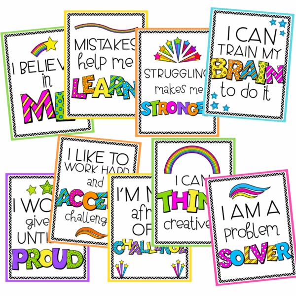 Growth Mindset Posters - Lucky Little Learners