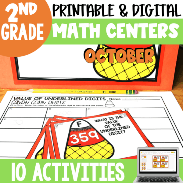 April Math Centers and Activities for 2nd Grade - Lucky Little Learners