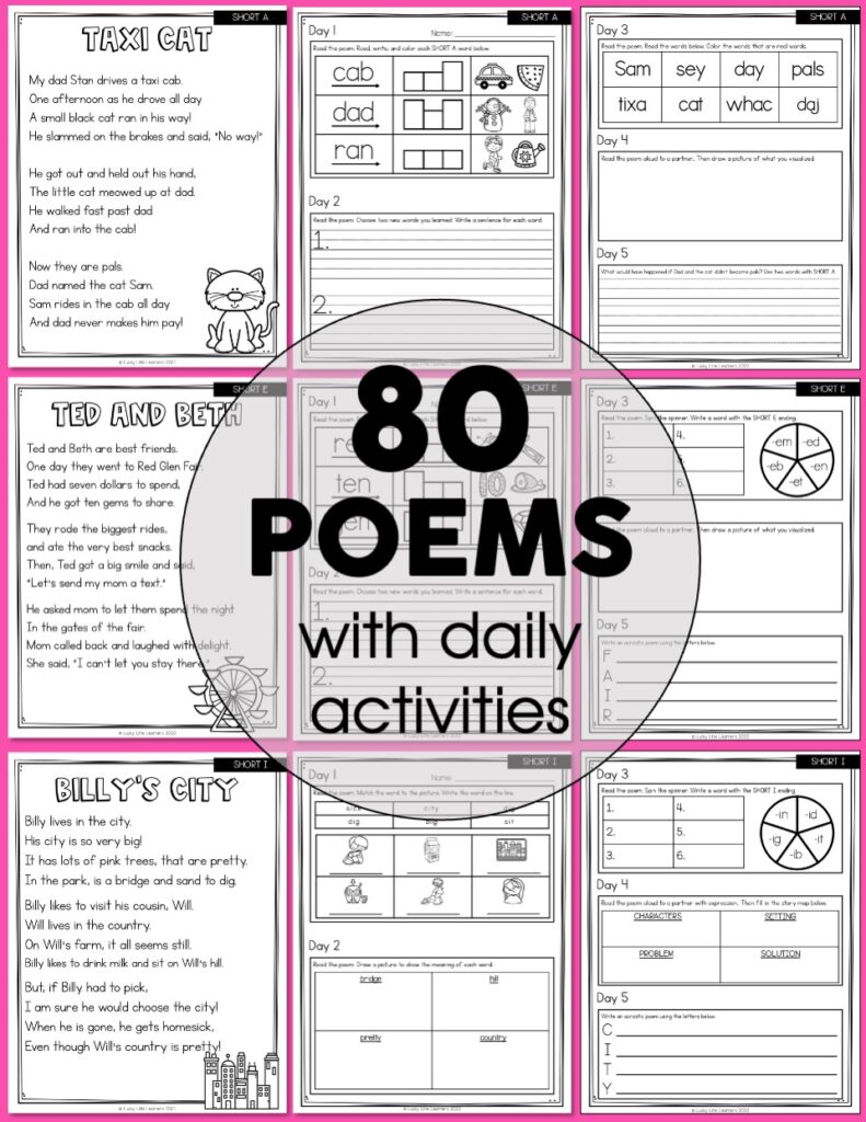 Phonics Poems With Activities - Lucky Little Learners