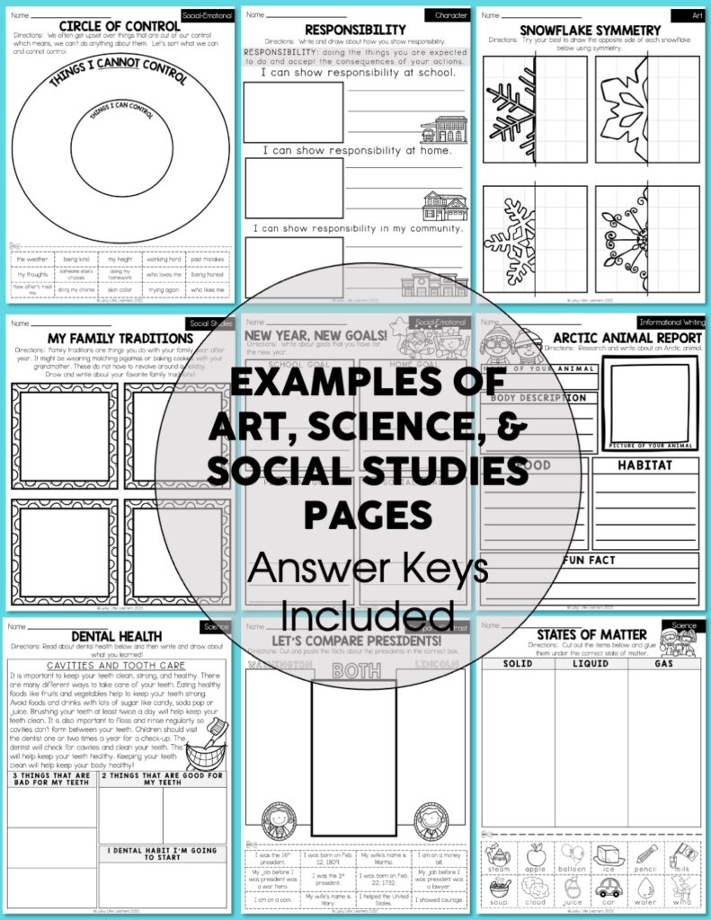 2nd Grade Winter Early Finishers Packet - Lucky Little Learners