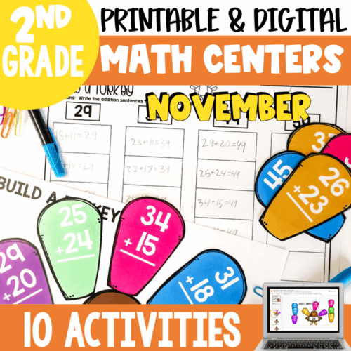 April Math Centers and Activities for 2nd Grade - Lucky Little Learners