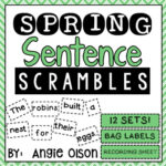 Spring Sentence Scrambles | Sentence Building | Sentence Writing ...