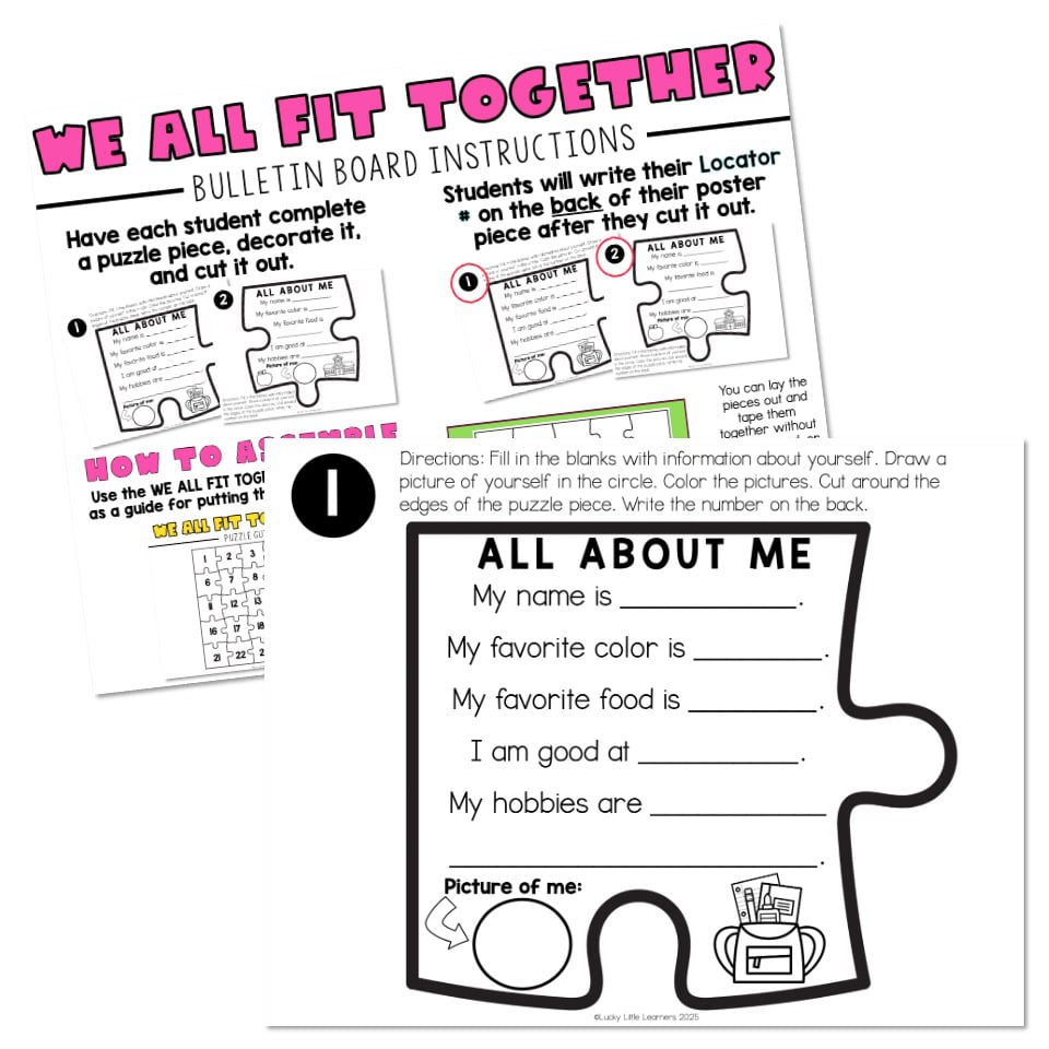 We All Fit Together - Collaborative Puzzle Bulletin Board - Lucky ...