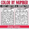 Winter 2-Digit Color by Number - Lucky Little Learners