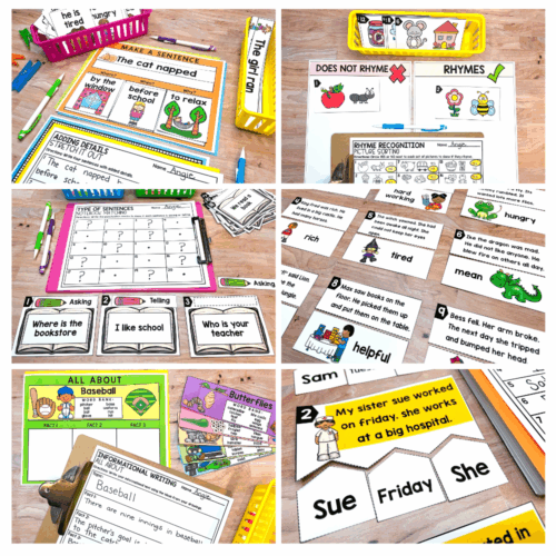 1st Grade Literacy Centers Bundle - Lucky Little Learners