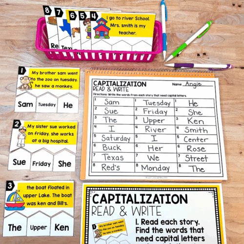 1st Grade Literacy Centers Bundle - Lucky Little Learners