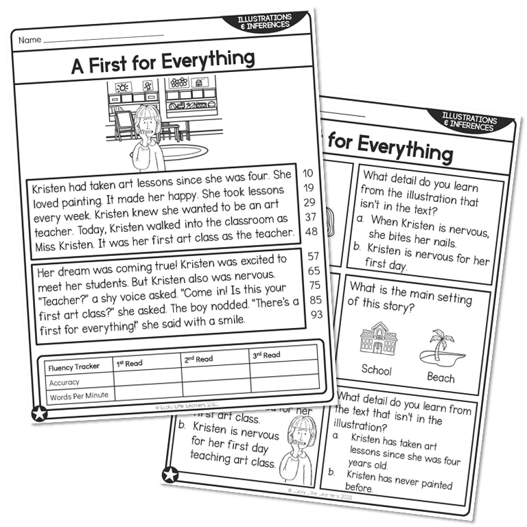 2nd Grade Using Illustrations Making Inferences Reading Passage - A ...