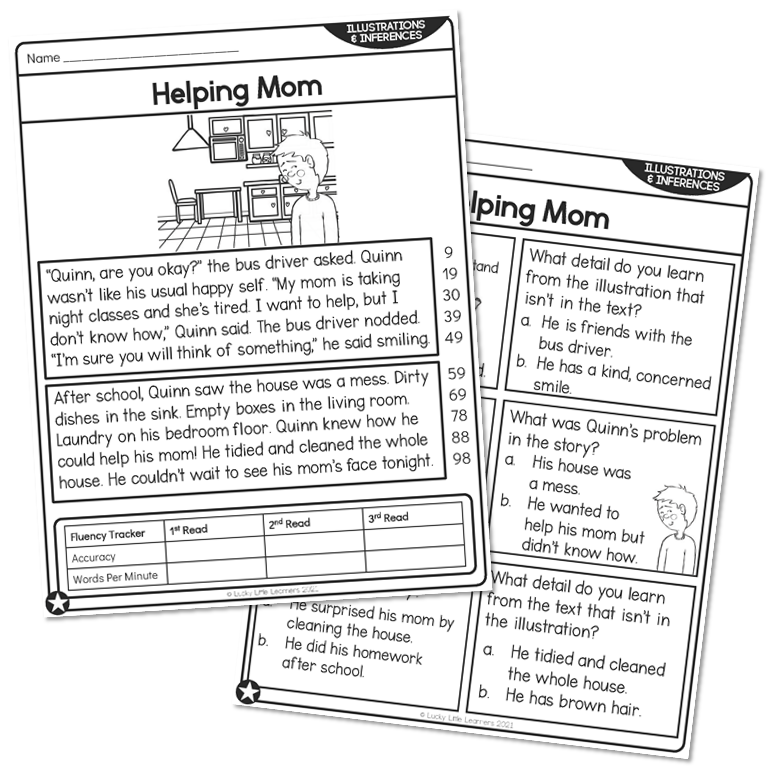 2nd Grade Using Illustrations Making Inferences Reading Passage ...