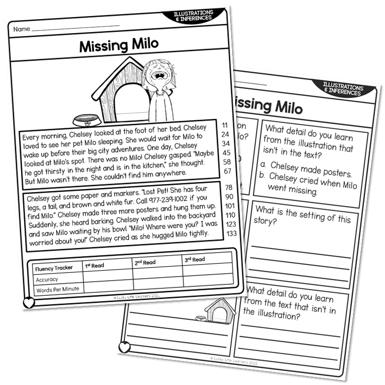 2nd Grade Using Illustrations Making Inferences Reading Passage ...