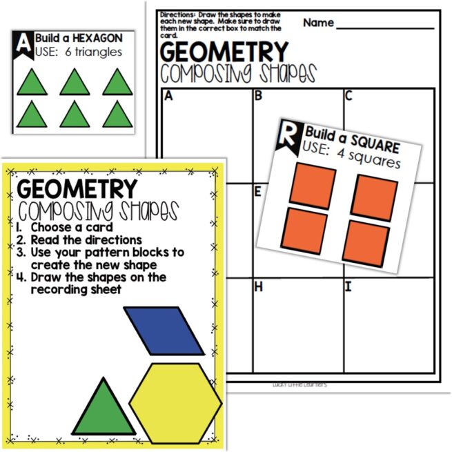 2nd Grade May Math Center - Geometry - Lucky Little Learners