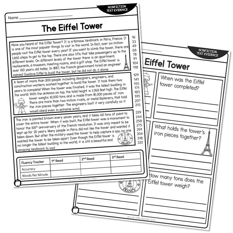 2nd Grade Nonfiction Text Evidence and 5 W's Reading Passage - The ...