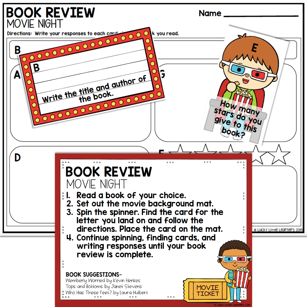 2nd Grade Reading Center - Book Review - Lucky Little Learners