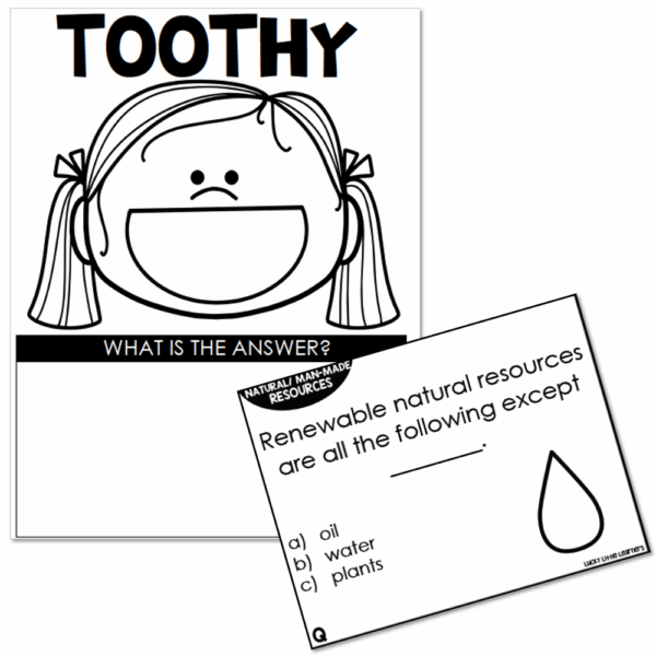 Toothy - Science - 2nd Grade - Natural vs Man-made Resources - Lucky ...