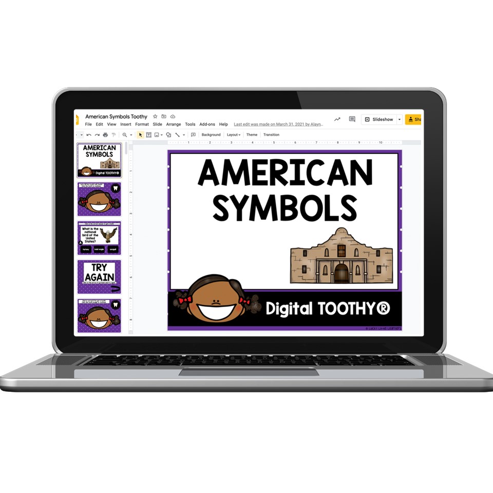 Digital Toothy - Social Studies -2nd Grade - American Symbols - Lucky ...
