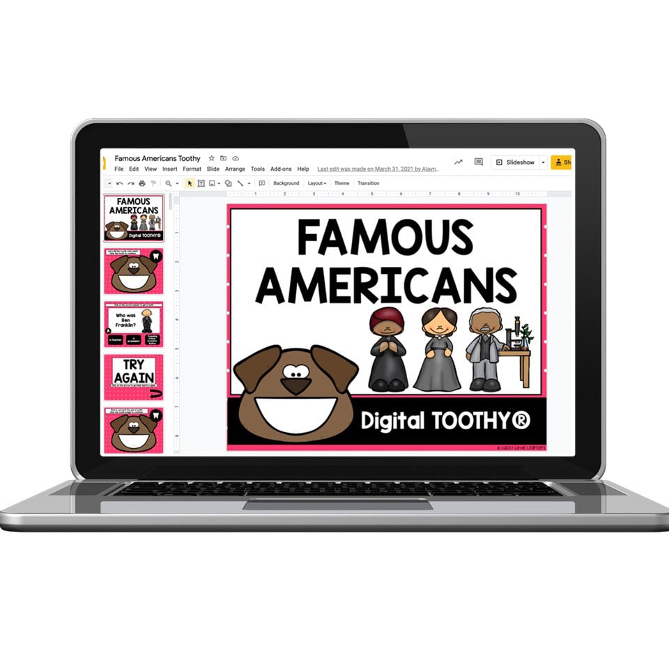 Digital Toothy - Social Studies -2nd Grade - Famous Americans - Lucky ...