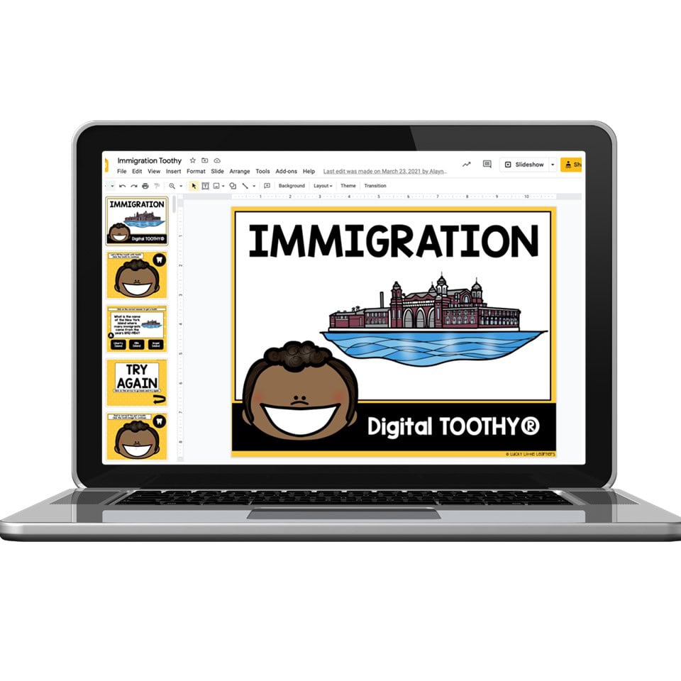 Digital Toothy - Social Studies -2nd Grade - Immigration - Lucky Little ...