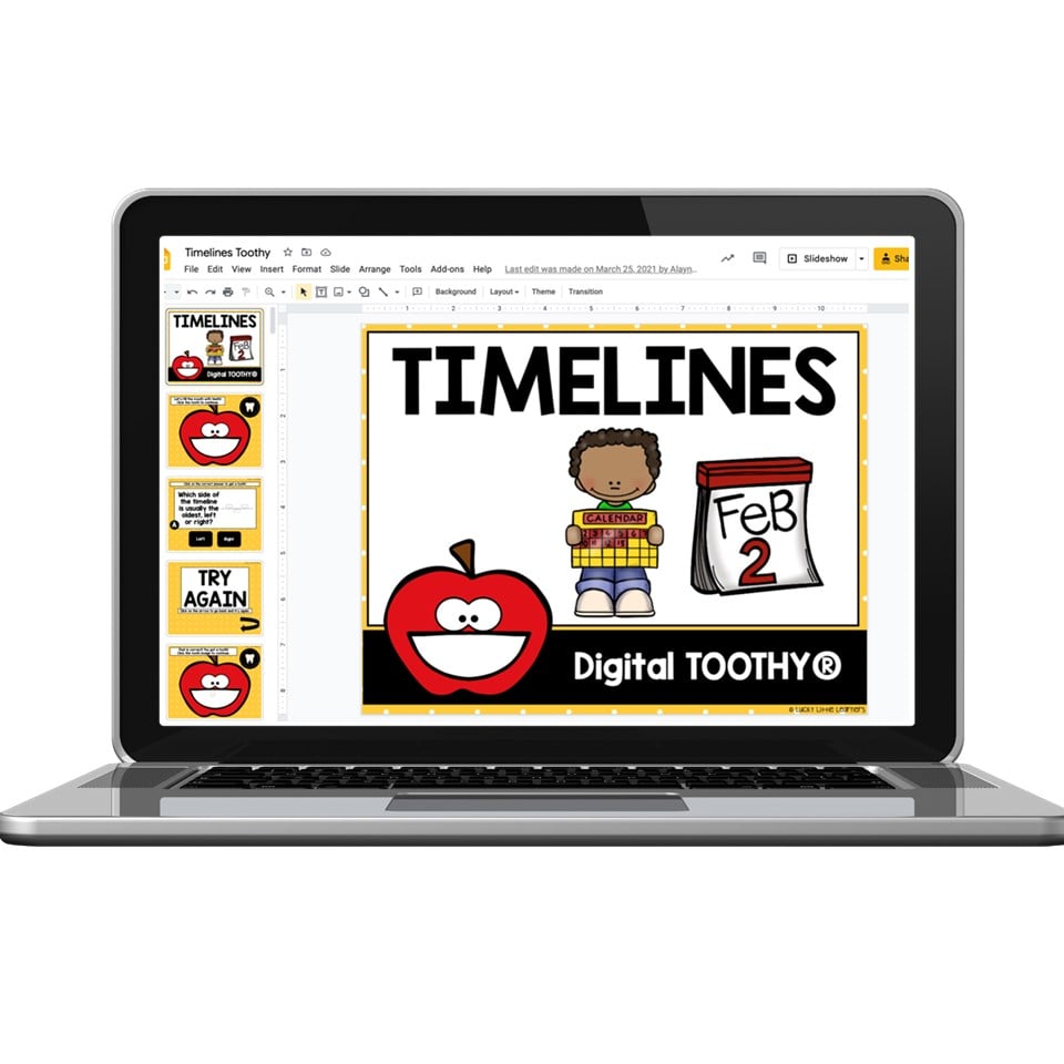 Digital Toothy - Social Studies -2nd Grade - Timelines - Lucky Little ...