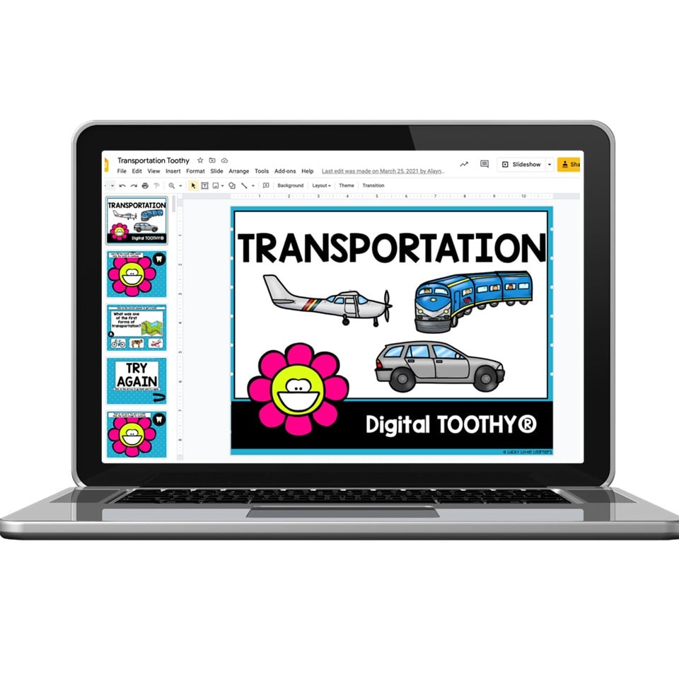 Digital Toothy - Social Studies -2nd Grade - Transportation - Lucky ...
