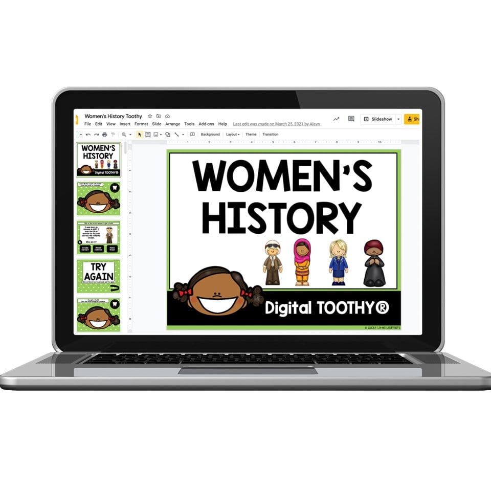Digital Toothy - Social Studies -2nd Grade - Women's History - Lucky ...