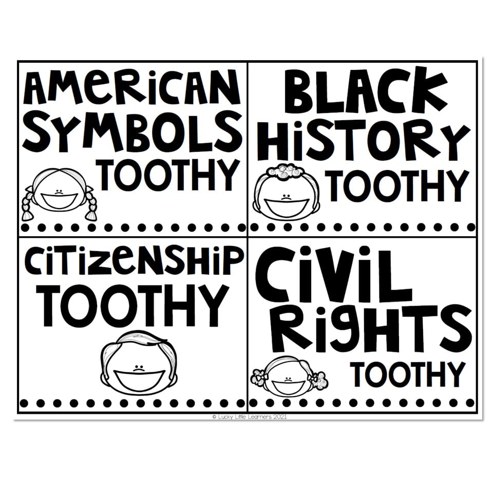 Toothy - Social Studies -2nd Grade - Container Covers - Lucky Little ...