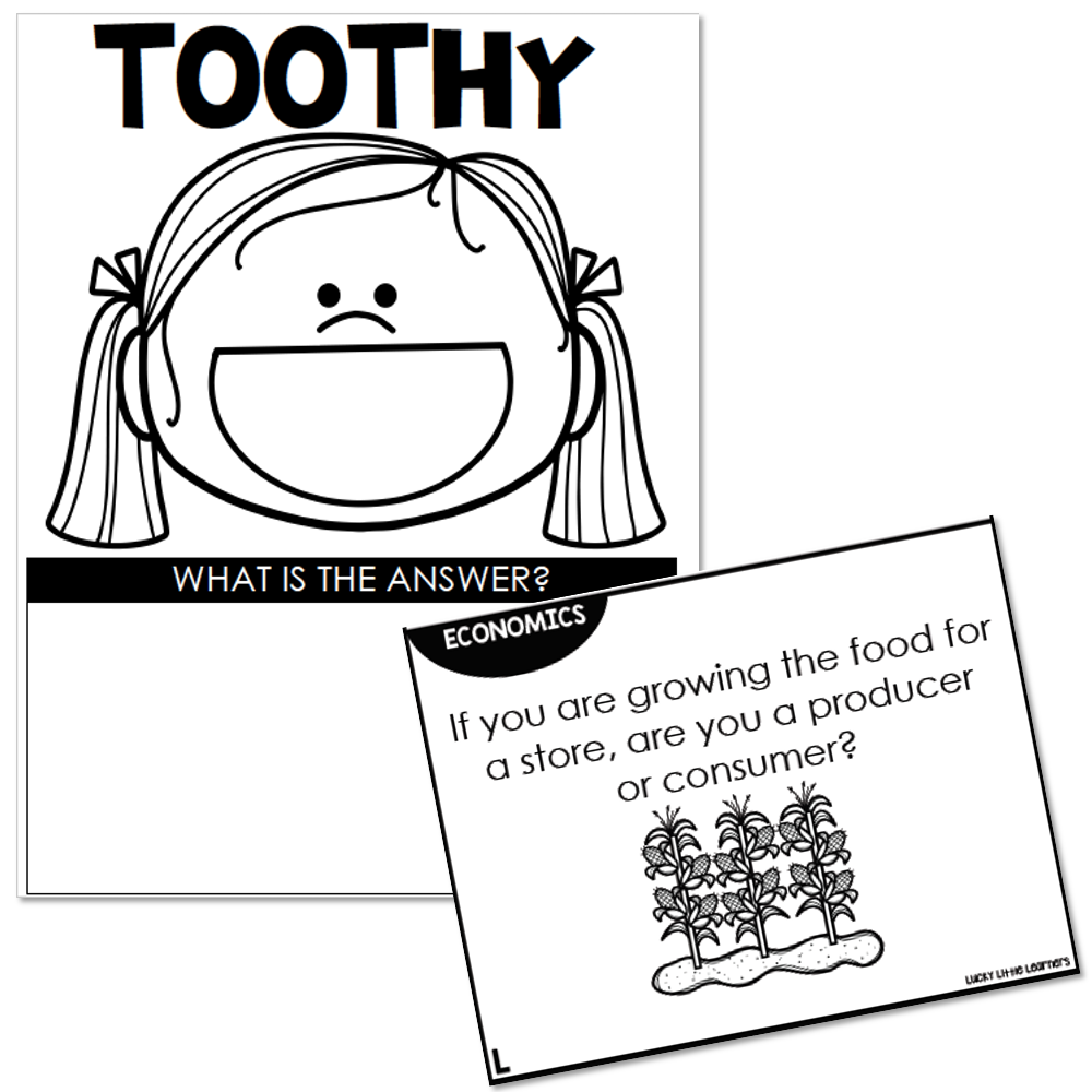 Toothy - Social Studies -2nd Grade - Economics - Lucky Little Learners