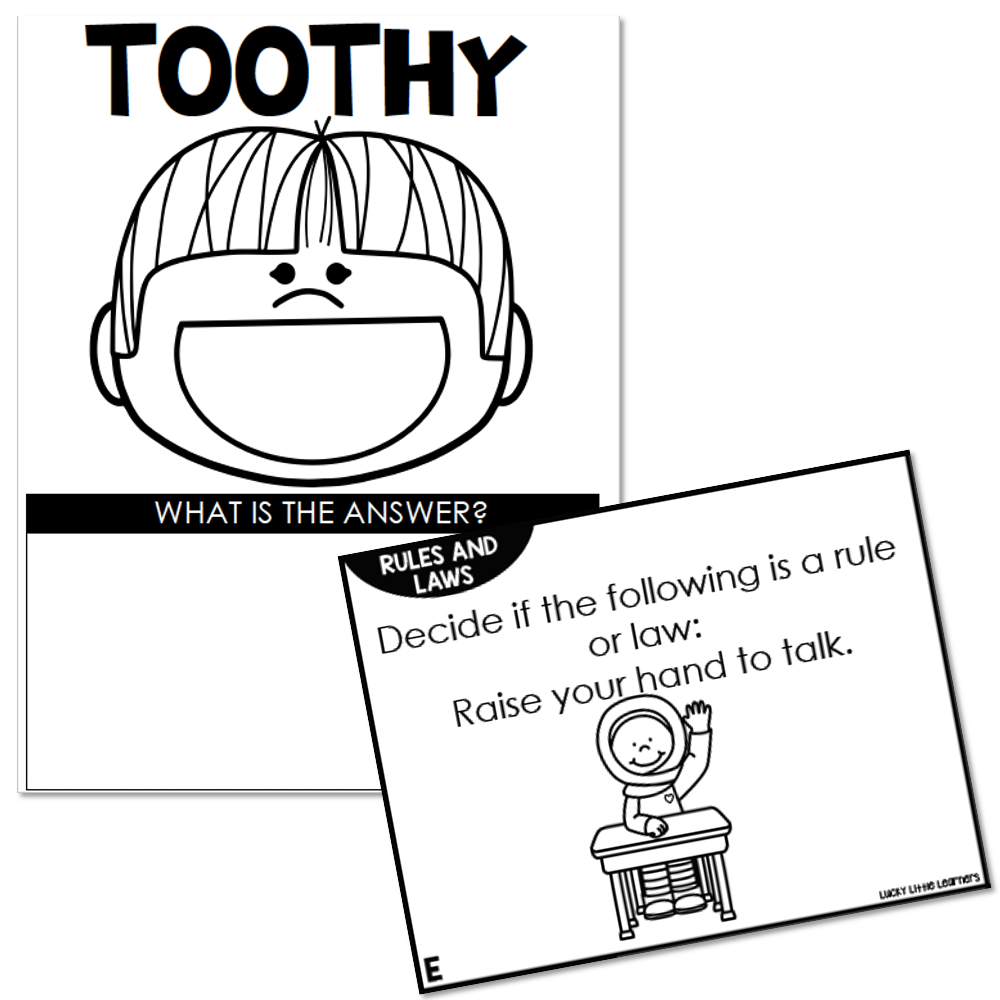 Toothy - Social Studies -2nd Grade - Rules and Laws - Lucky Little Learners