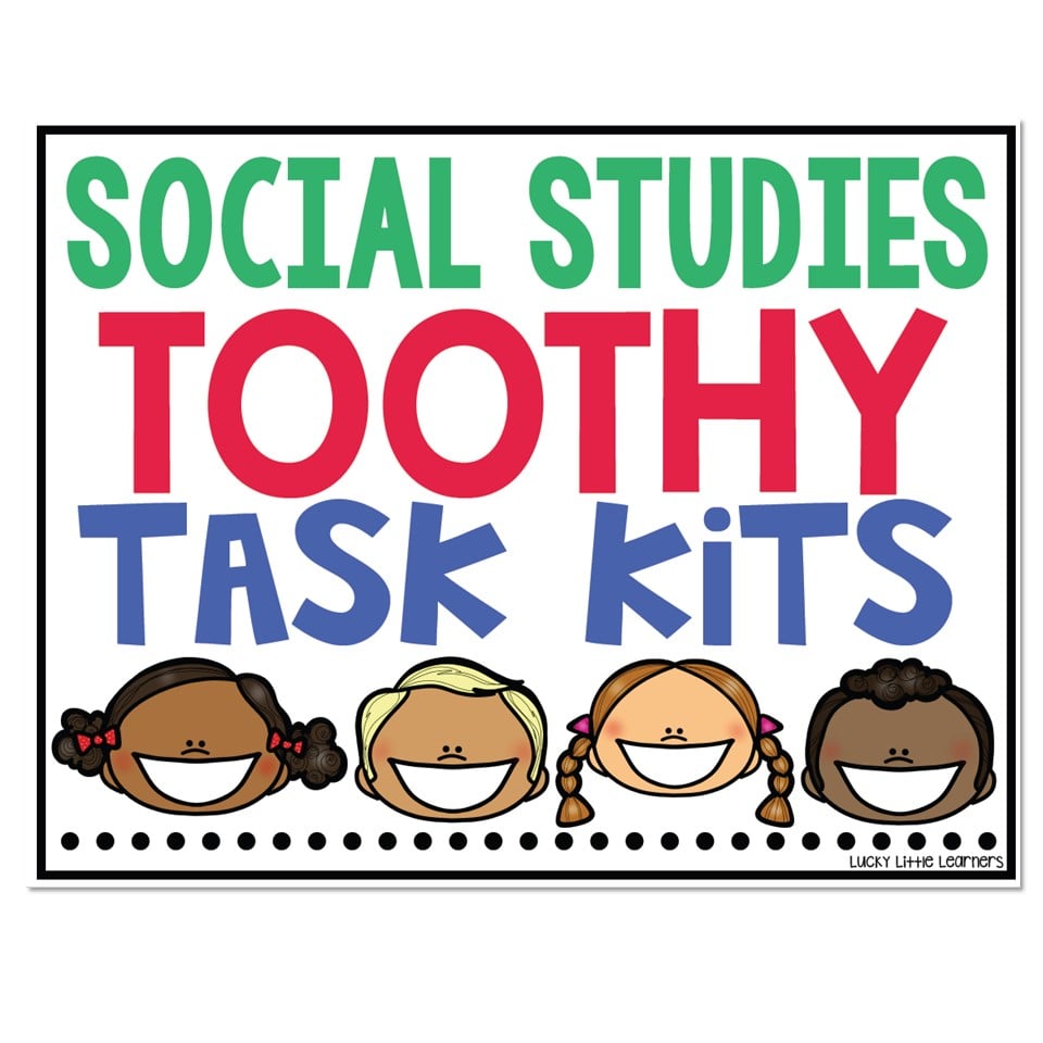 Toothy - Social Studies -2nd Grade - Task Box Cover - Lucky Little Learners