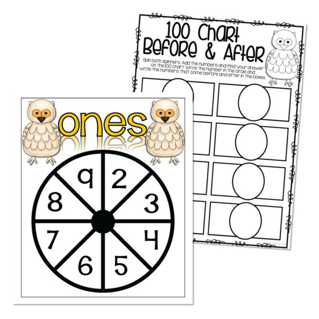 Arctic Animals - Math Centers - 100 Chart - Lucky Little Learners