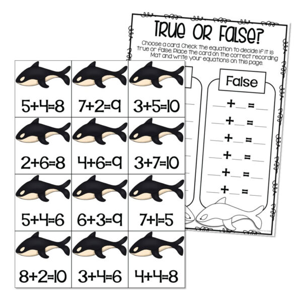 Arctic Animals - Math Centers - Addition - True or False - Lucky Little ...