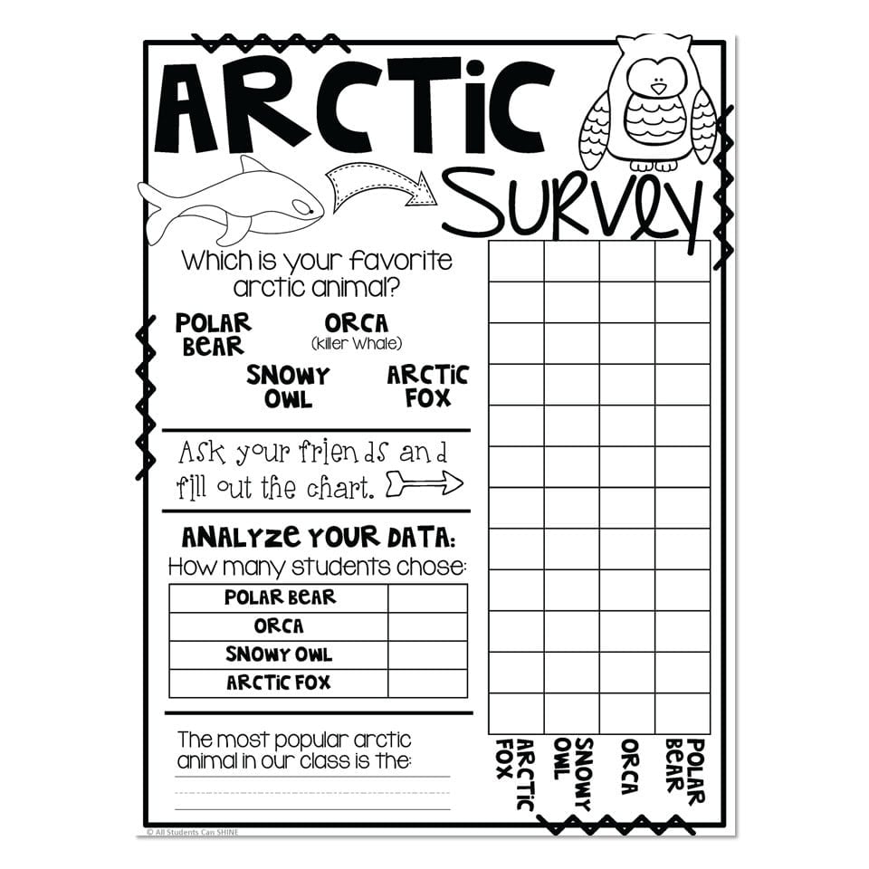 Arctic Animals Unit - Arctic Survey - Lucky Little Learners