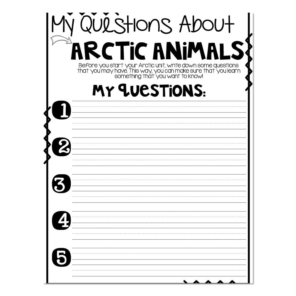 Arctic Animals Unit - My Questions About Arctic Animals - Lucky Little ...